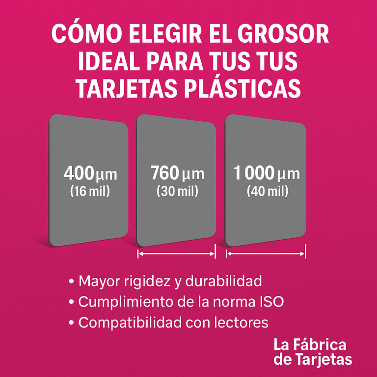 Elegir el grosor para tus tarjetas plásticas